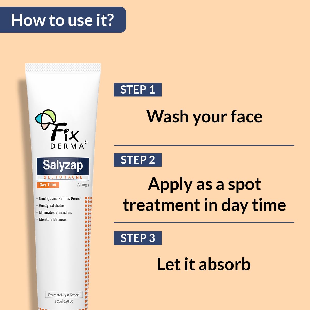 Fixderma Salyzap Gel Day Time - Pradhanclinic
